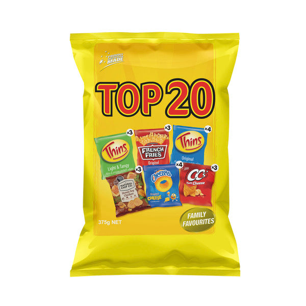 Top 20 Variety Potato Chips 20 pack | 375g – Shop & Dispatch