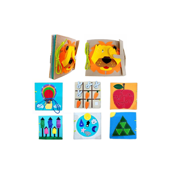 10Pages! Felt Quiet Soft Activity Busy Book educational Toddler Puzzle ...