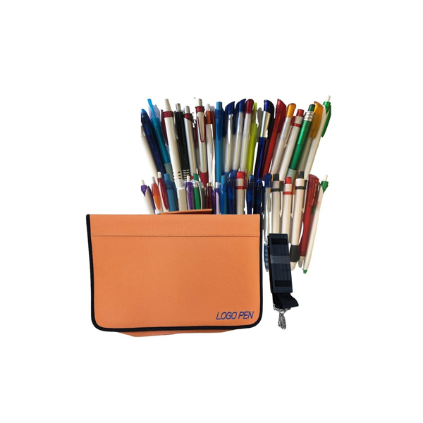 120x Assorted Ball Point Pens + Pen Holder Folder School Office Busine ...