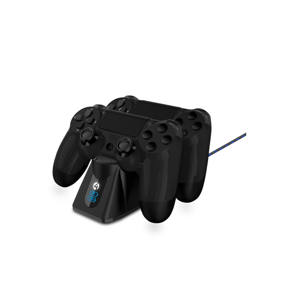 4Gamers PS4 DualShock 4 Wireless Controller Twin Charging Dock - Black ...
