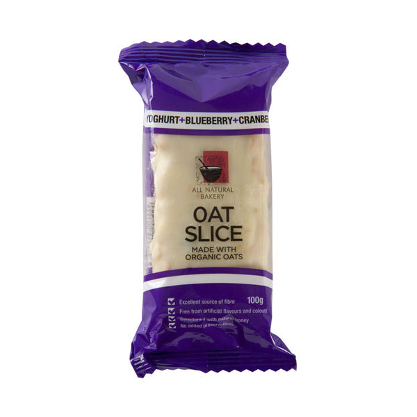 All Natural Bakery Oat Slices Yoghurt Blueberry & Cranberry | 100g – Shop & Dispatch