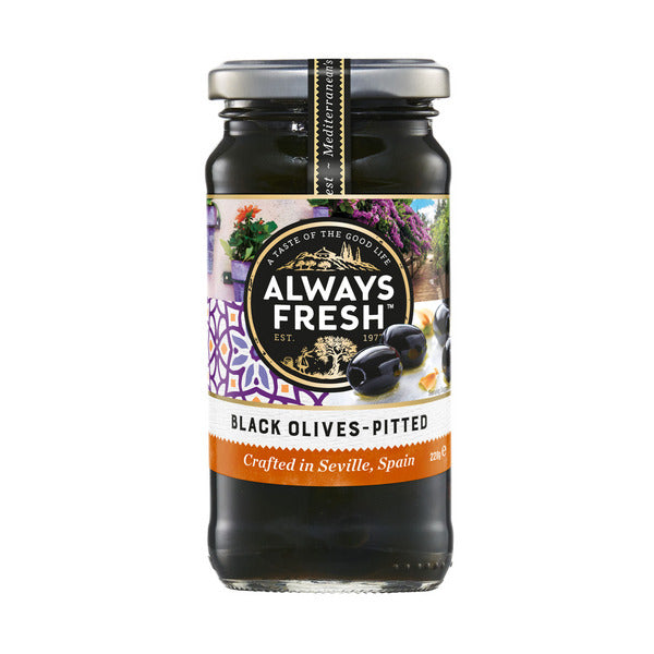 Always Fresh Black Olives Pitted | 220g – Shop & Dispatch