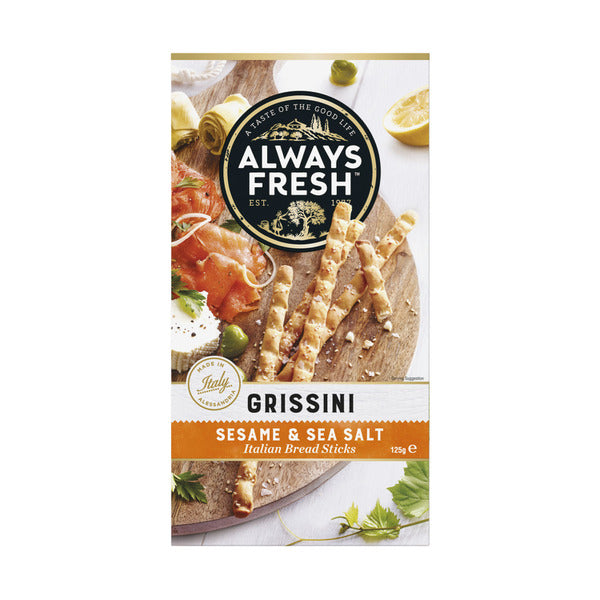 Always Fresh Grissini Breadsticks Sesame & Sea Salt | 125g – Shop ...