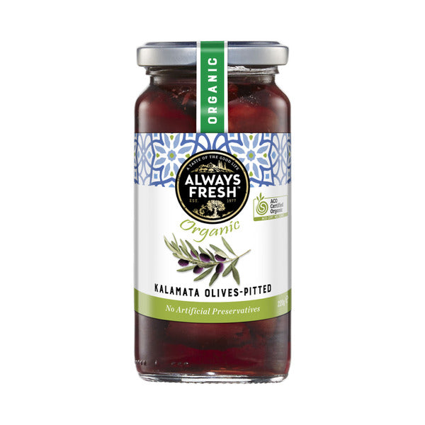 Always Fresh Organic Kalamata Olives | 220g – Shop & Dispatch