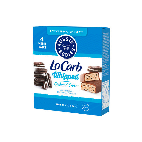 Aussie Bodies Lo Carb Whip'd Cookies & Cream Protein Bar | 120g – Shop ...