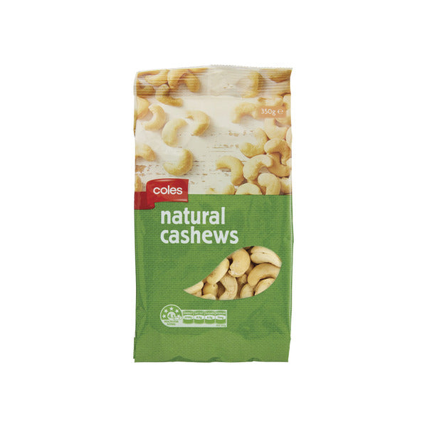 Coles Natural Cashews | 350g – Shop & Dispatch