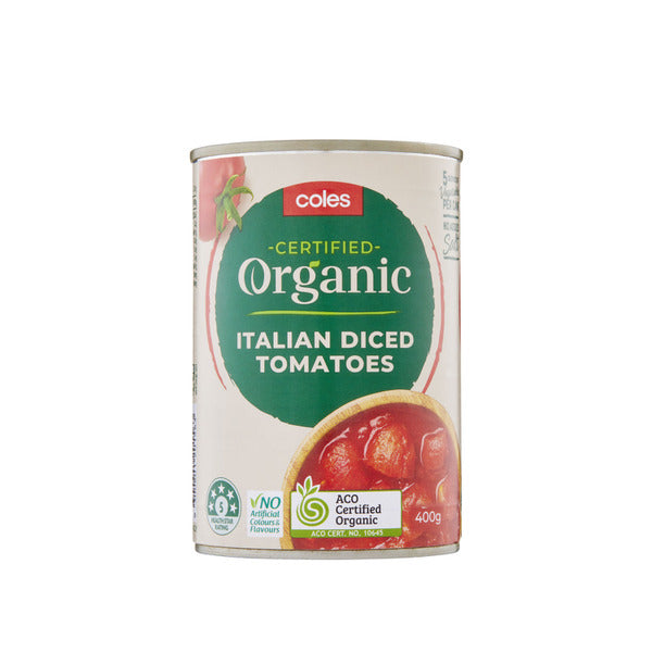Coles Organic Diced Tomatoes | 400g – Shop & Dispatch