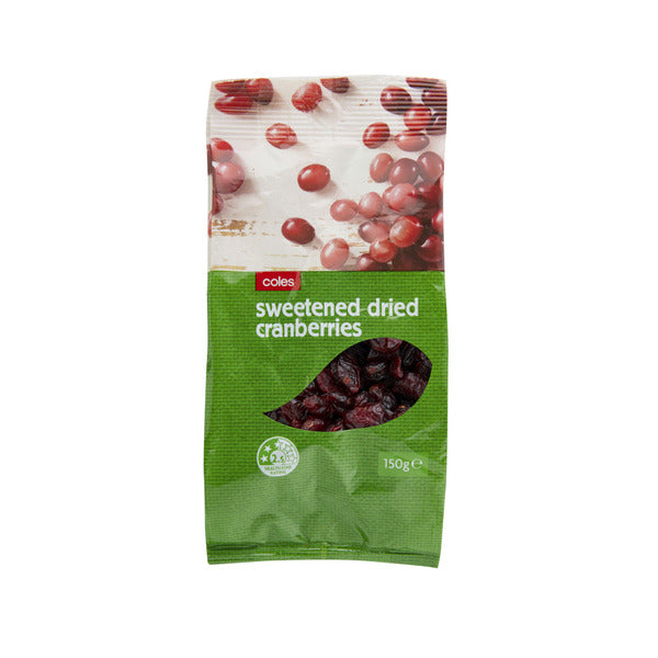 Coles Sweetened Dried Cranberries | 150g – Shop & Dispatch