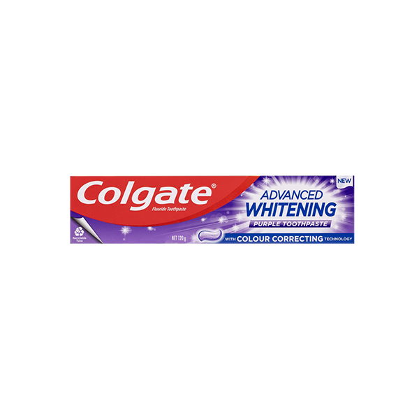 Colgate Advanced Whitening Purple Toothpaste 120g Colour Correcting Te ...