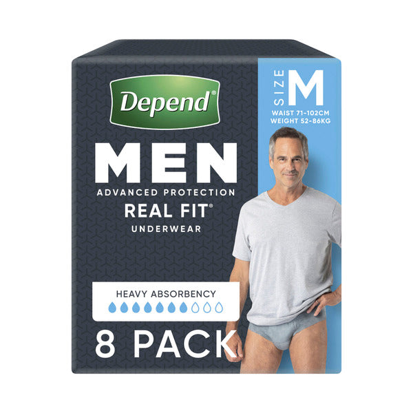Depend Real Fit Incontinence Underwear Men Medium | 8 pack – Shop ...