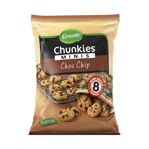 Green's Chunkies Chocolate Chip Cookies Mini Multipack | 200g – Shop ...