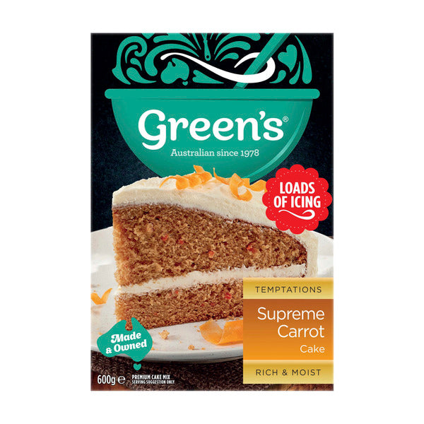 Greens Supreme Cake Mix Carrot | 600g – Shop & Dispatch