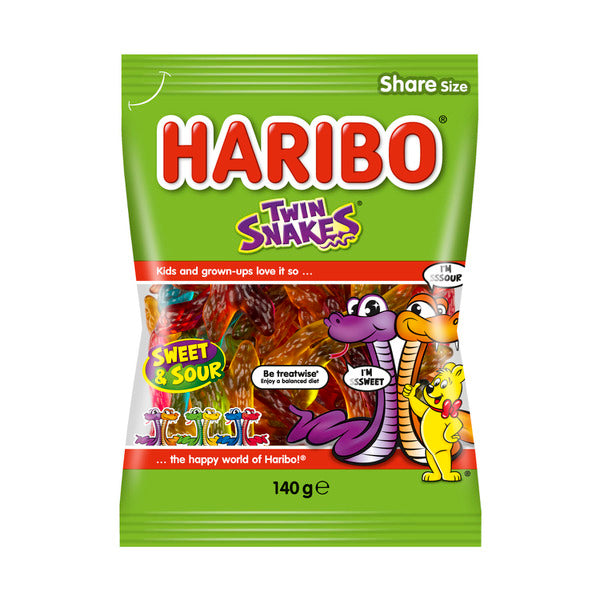 Haribo Haribo Twin Snakes Sweet & Sour | 140g – Shop & Dispatch