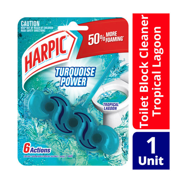Harpic Turquoise Power 6 Tropical Lagoon Scent | 39g – Shop & Dispatch