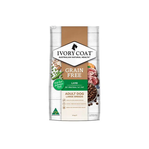 Ivory Coat Grain Free Lamb Adult Dog Food 13kg – Shop & Dispatch
