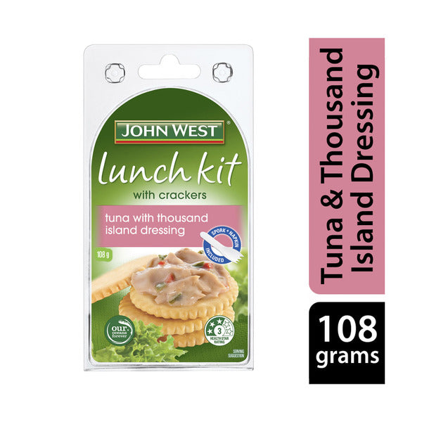 John West Lunch Kit With Crackers Tuna With Thousand Island Dressing ...