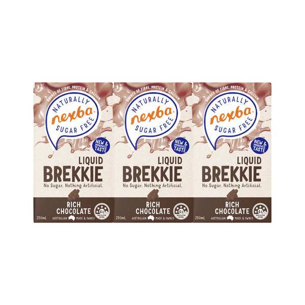 Nexba Liquid Brekkie Chocolate 3x250mL | 750mL – Shop & Dispatch