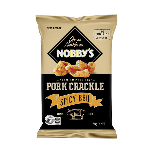 Nobbys Crackle Spicy BBQ | 50g x 2 Pack – Shop & Dispatch