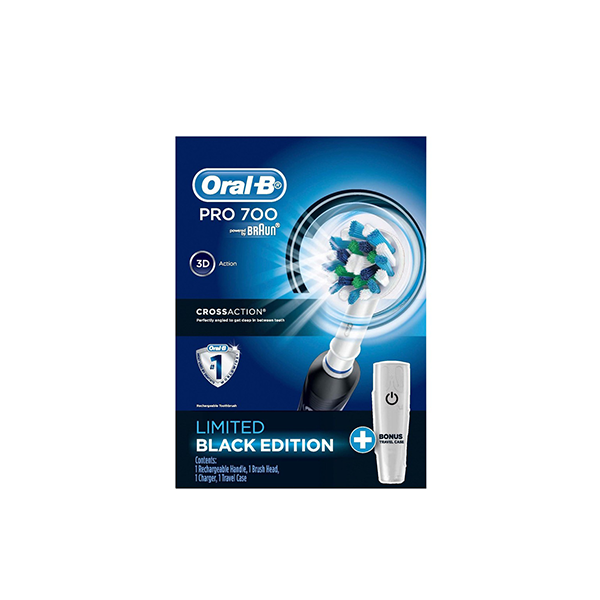 Oral-B Pro 700 Limited Edition Black CrossAction Electric Toothbrush ...