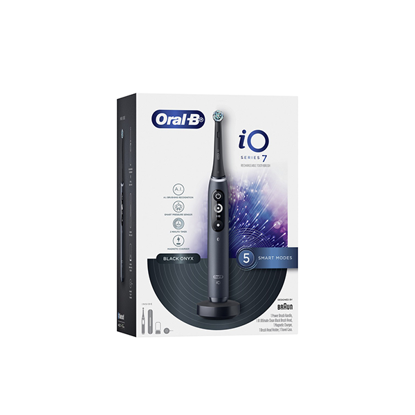 Oral-B iO 7 Series Black Rechargeable Toothbrush with Travel Case ...