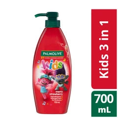 Palmolive Kids 3 in 1 Merry Strawberry Shampoo Conditioner & Bodywash ...