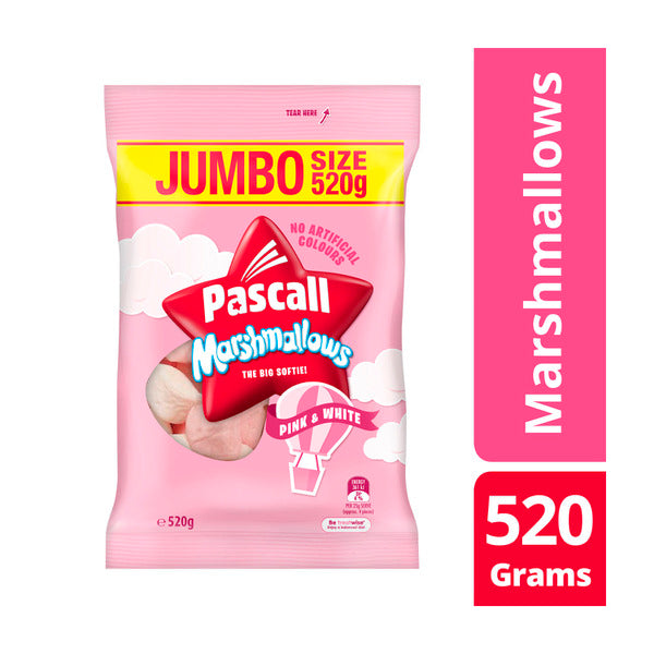 Pascall Pink and White Marshmallows Jumbo Pack | 520g – Shop & Dispatch