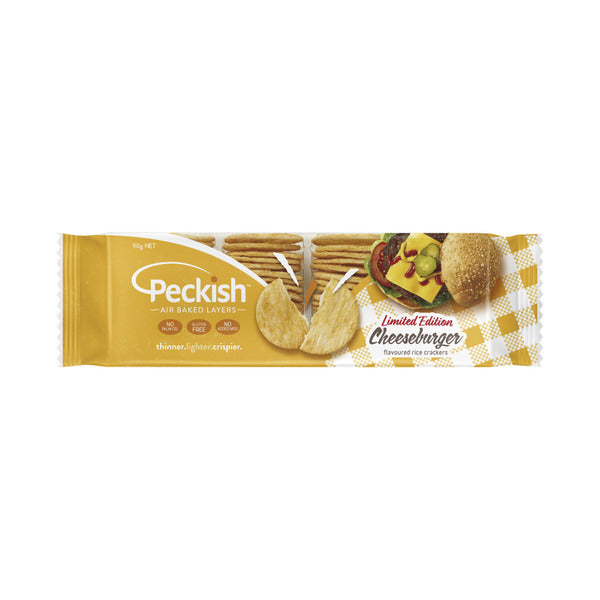 Peckish Rice Crackers Cheeseburger | 90g – Shop & Dispatch