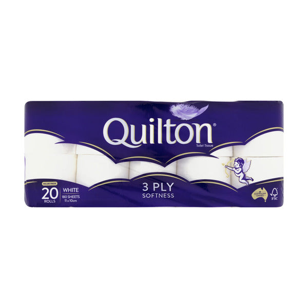 Quilton 3 Ply White Toilet Paper | 20 pack – Shop & Dispatch
