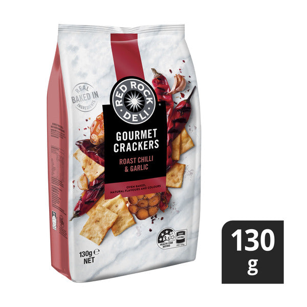 Red Rock Deli Gourmet Crackers Chilli Garlic | 130g – Shop & Dispatch