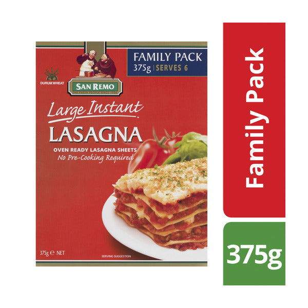 San Remo Instant Lasagna Sheets Family Pack | 375g – Shop & Dispatch