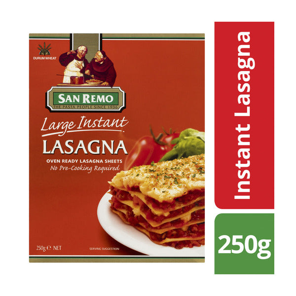 San Remo Large Instant Lasagna Sheets | 250g – Shop & Dispatch