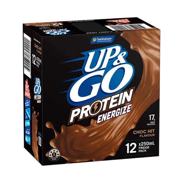 Sanitarium Up&Go Liquid Breakfast Protein Energize Choc Fridge Pack 12 ...