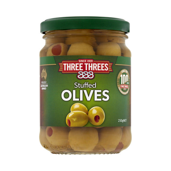 Three Threes Olives Stuffed | 250g – Shop & Dispatch